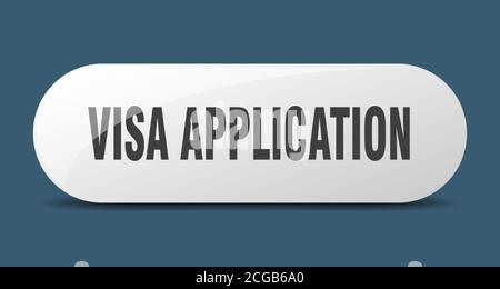 visa application button. rounded glass sign. sticker. banner Stock ...