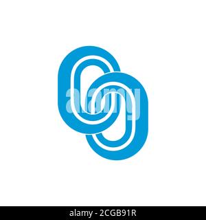 linked stripes chain symbol logo vector Stock Vector Image & Art - Alamy