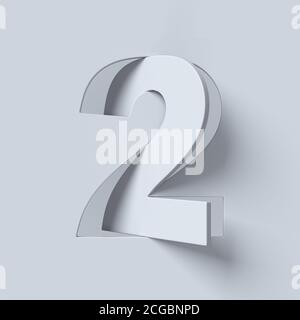 Cut out and rotated font 3d rendering number 6 Stock Photo - Alamy