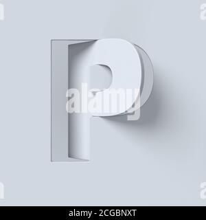 Cut out and rotated font 3d rendering letter O Stock Photo - Alamy