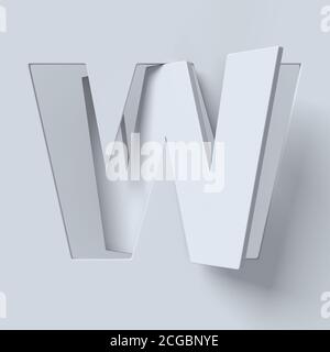 Cut out and rotated font 3d rendering letter O Stock Photo - Alamy