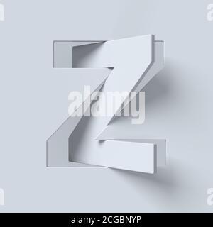 Cut out and rotated font 3d rendering letter O Stock Photo - Alamy