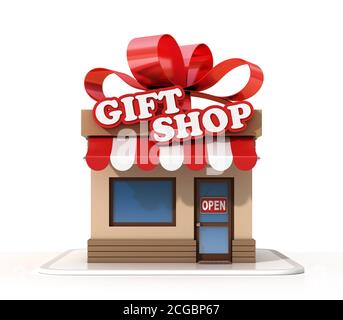 Gift shop mini store 3d rendering Stock Photo - Alamy