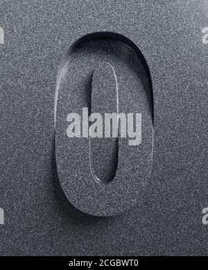 Slanted 3d font engraved and extruded from the surface, letter A Stock ...