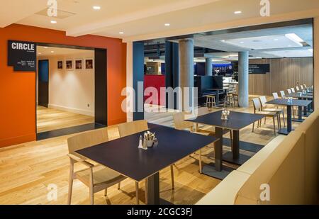 Perth Theatre, Scotland, UK. Cafe-Restaurant and circulation space ...