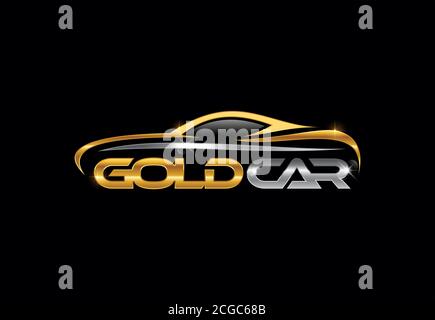 Golden 3d car repair icon isolated on white background - 3D render ...