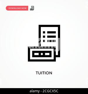 Tuition Simple vector icon. Illustration symbol design template for web ...