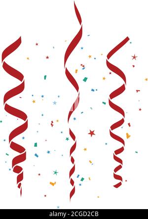 Party serpentine icon. Flat color design. Vector illustration Stock ...