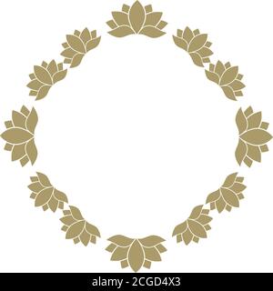 lotus flower wreath, vector frame Stock Vector Image & Art - Alamy