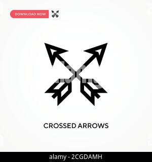 Vintage Rustic Hipster Crossed Arrow logo design Stock Vector Image ...
