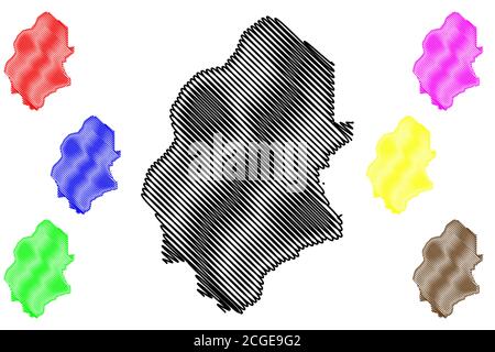 Jhang City (Islamic Republic of Pakistan, Punjab Province) map vector ...