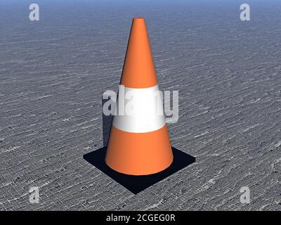 Striped pylons on street Stock Photo - Alamy