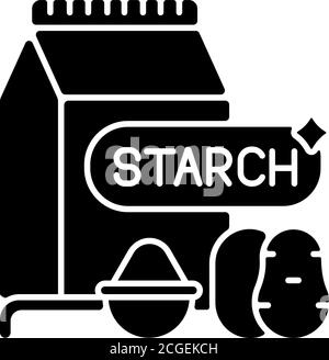 Starch icon vector, filled flat sign, solid pictogram isolated on white ...