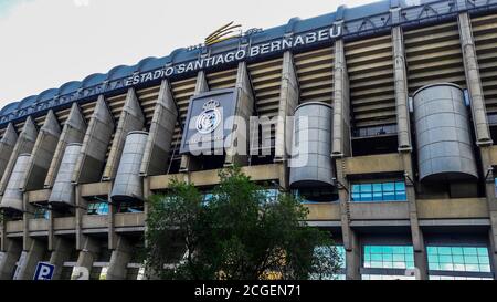 Spain, Madrid, Aerial view of Santiago Bernabeu Stadium Stock Photo - Alamy