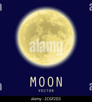 Spooky night background with full moon illustration Stock Vector Image ...