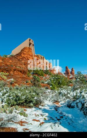 Snow In Sedona Stock Photo - Alamy