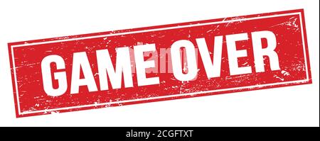 GAME OVER red grungy rectangle stamp sign Stock Photo - Alamy