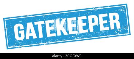 GATEKEEPER blue grungy rectangle stamp sign Stock Photo - Alamy
