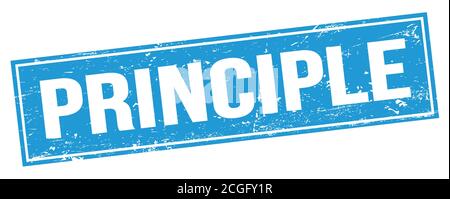 PRINCIPLE text on blue grungy rectangle stamp sign Stock Photo - Alamy