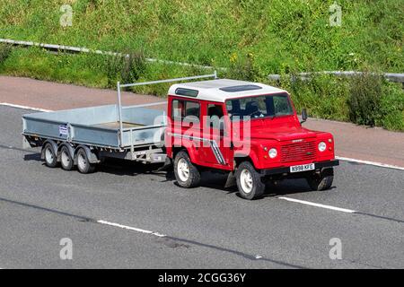A Land Rover Defender 90 on an offroad trail Stock Photo - Alamy