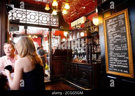 London, UK - June 26, 2011: Inside view of a public house, known as pub ...