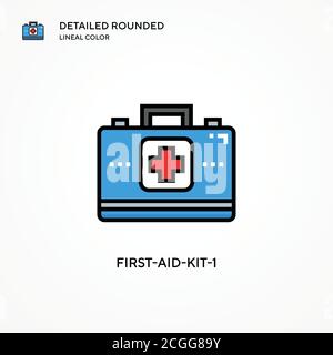 Girl bandage up and first aid for bleeding isolated on white background ...