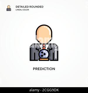 ai data prediction icon, black vector sign with editable strokes ...