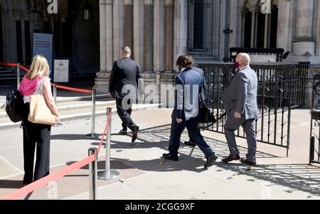 Rear entrance to the Royal Courts of Justice on Carey Street, London ...