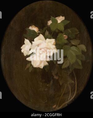 Park Stuart - Pink Roses 1 - British School - 19th Century Stock Photo ...