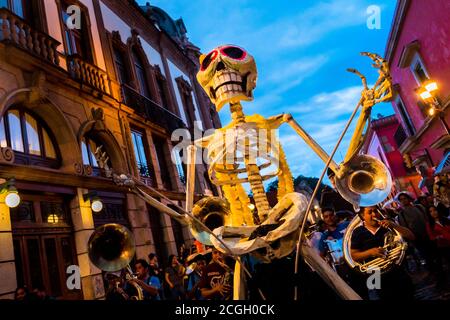 A giant Calaca figure, a Mexican icon representing the deceased, is ...