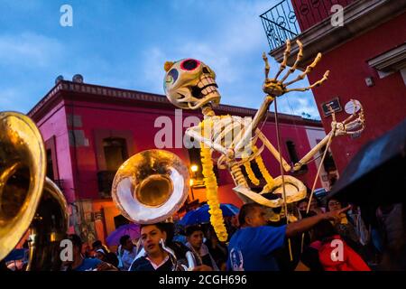 A giant Calaca figure, a Mexican icon representing the deceased, is ...