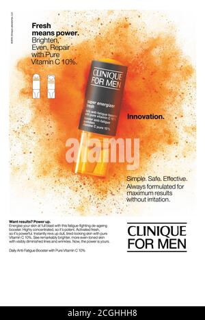 2010s UK Clinique Magazine Advert Stock Photo - Alamy