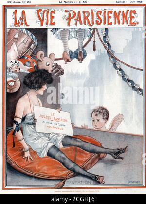 1920s France La Vie Parisienne Magazine Cover Stock Photo - Alamy