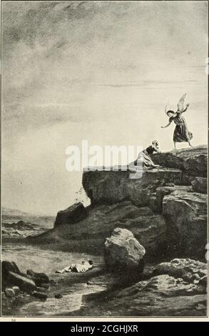 Hagar and Ishmael in the Wilderness; An Angel Leading Hagar and Ishmael ...