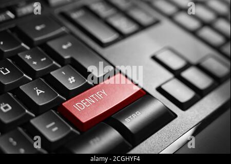 Identify , Keyboard button Stock Photo - Alamy