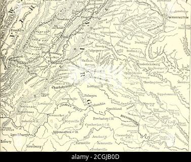 Map of Winchester in Virginia Stock Photo - Alamy