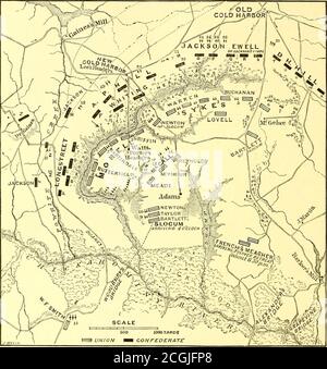 Map of the battle-field of Gaines's Mill, showing approximately the ...