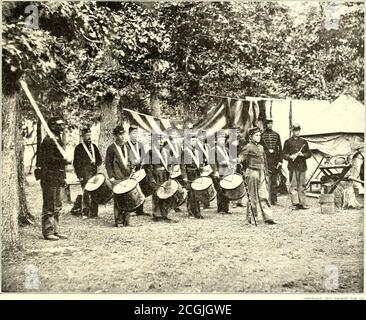 Union drummer boy in Civil War reenactment Stock Photo - Alamy