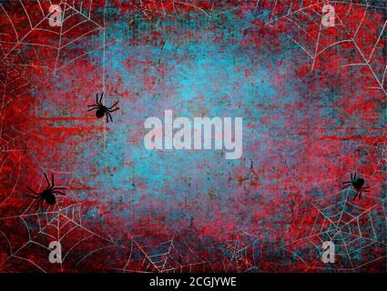 Spider web. Cobweb on Red background. Vector illustration Stock Vector ...