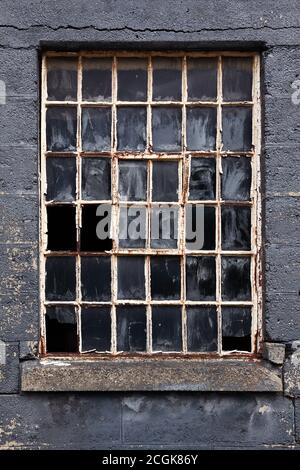 Old broken multi pane crittall window Stock Photo - Alamy