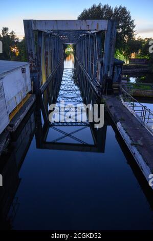 The Barton Road Swing Bridge and the Barton Swing Aqueduct from the ...