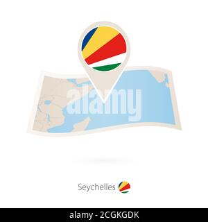 Seychelles map, folded paper with Seychelles map. Vector illustration Stock Vector Image & Art ...