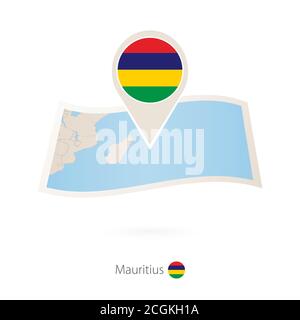 Mauritius map, folded paper with Mauritius map. Vector illustration Stock Vector Image & Art - Alamy