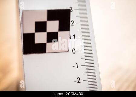 Paper test chart for auto focus calibration of a camera Stock Photo - Alamy