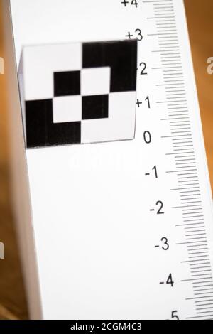 Paper test chart for auto focus calibration of a reflex camera Stock ...
