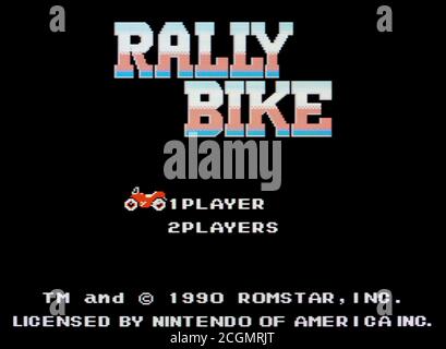 Rally Bike - Nintendo Entertainment System - NES Videogame - Editorial ...
