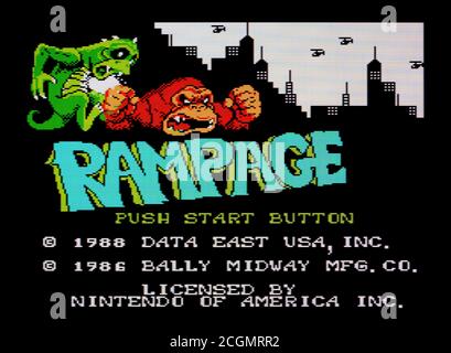 Rampage - Nintendo Entertainment System - NES Videogame - Editorial use ...