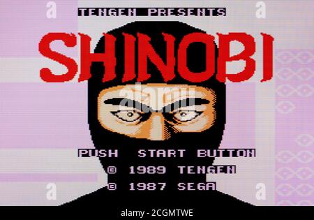 Shinobi - Nintendo Entertainment System - NES Videogame - Editorial use ...