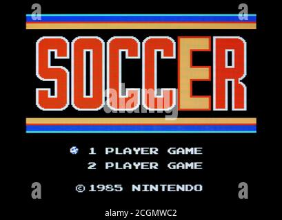 Soccer - Nintendo Entertainment System - NES Videogame - Editorial use ...