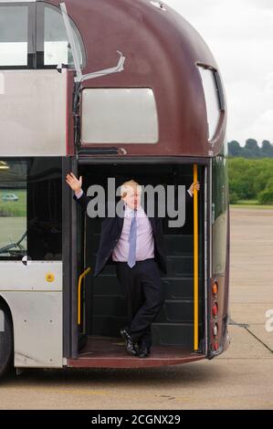 Boris Johnson Mayor of London revealing to the press a prototype of the ...